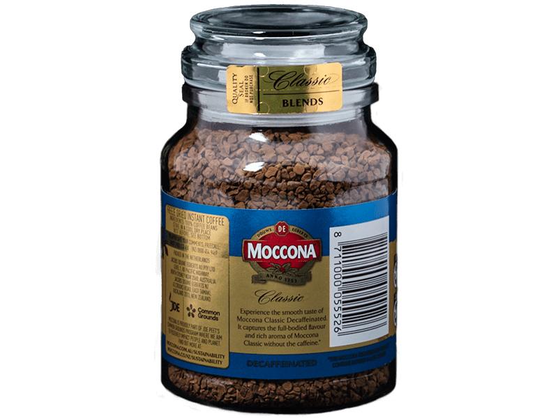 Moccona Decaffeinated Instant Coffee – 12 x 100g Jars | JDE Professional
